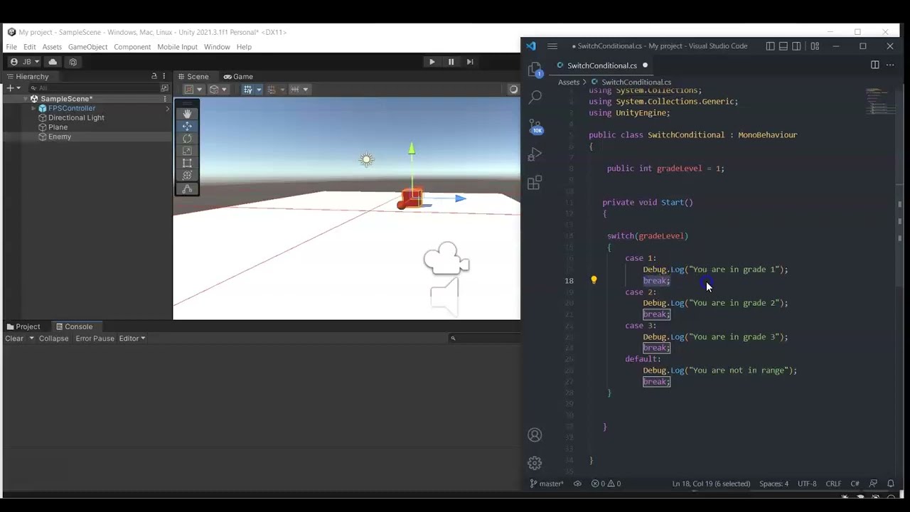 Switch Statements in Unity | Unity Tutorials