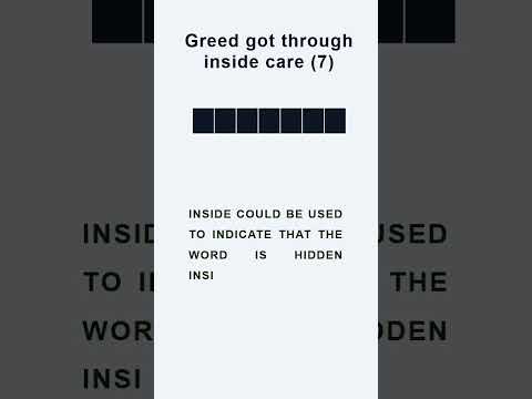 Crossword#6 (Clue for cryptic enthusiasts)