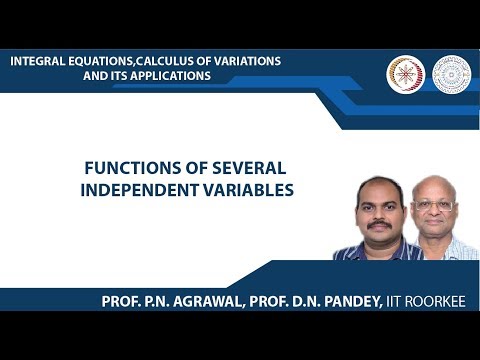 Functions of several independent variables Video Lecture - Mathematics for IIT JAM, GATE, CSIR ...