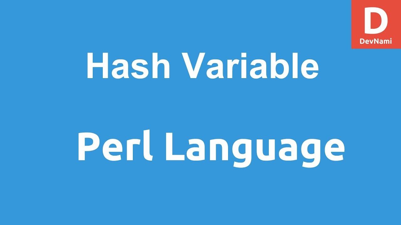 Perl Programming Hash Variable