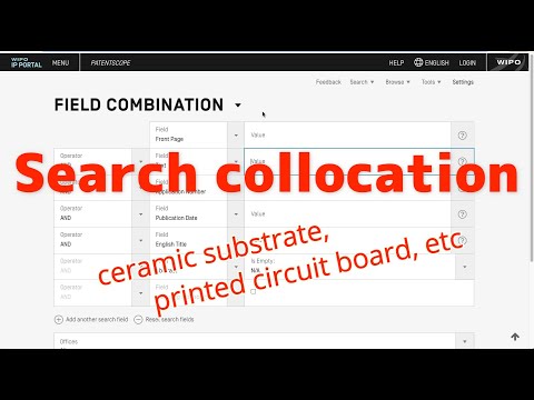 PatentScope / Search collocation