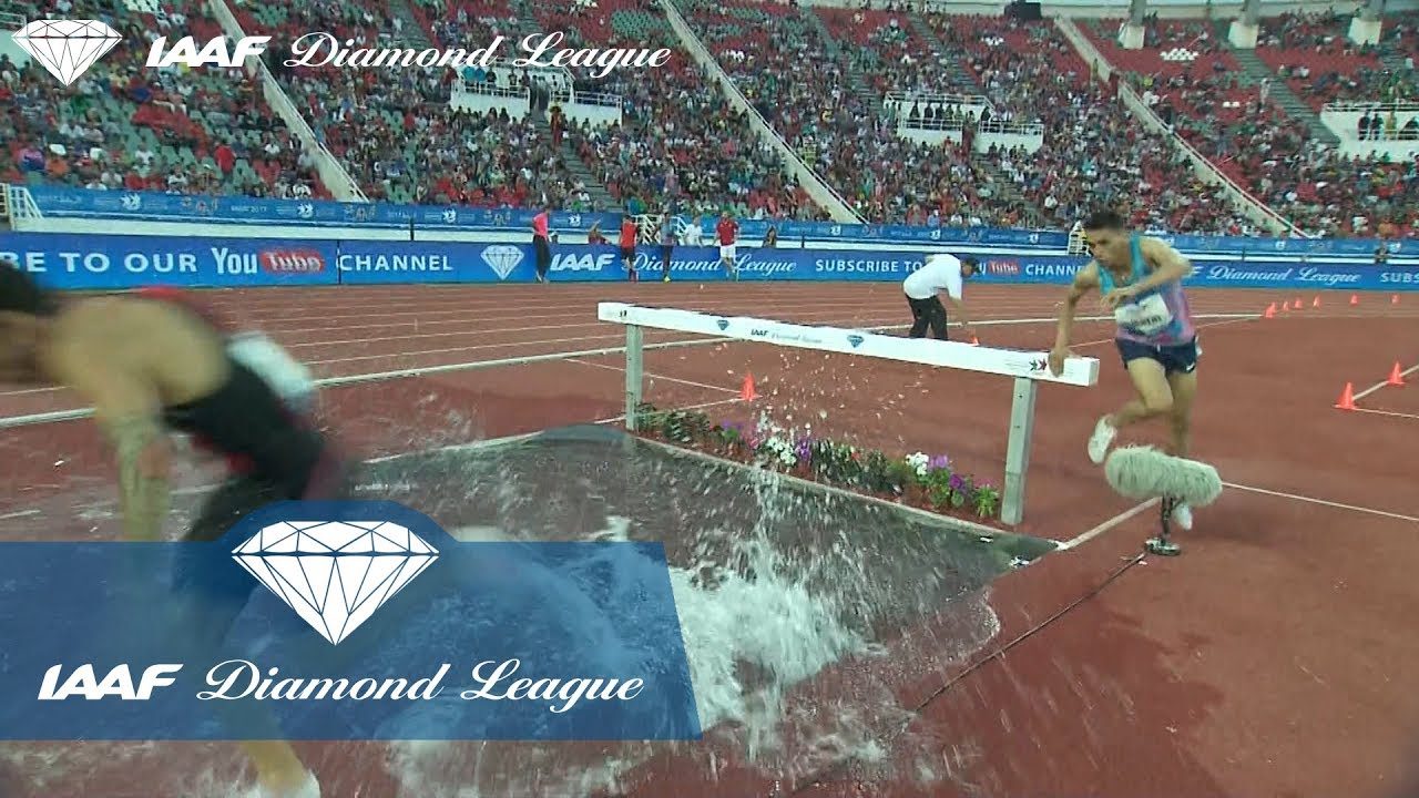 Waterjump Failure In The Men's Steeplechase - IAAF Diamond League Rabat 2017