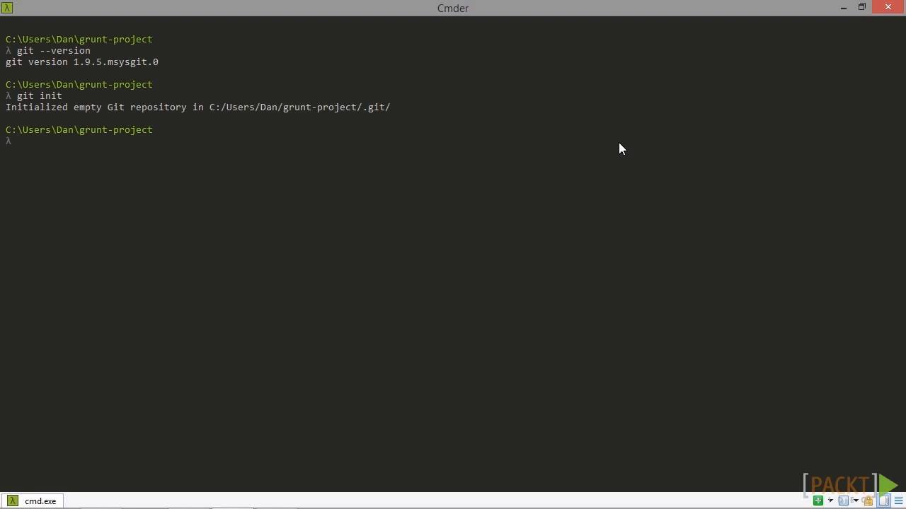 Learning Grunt: Installing and Initialising Git | packtpub.com