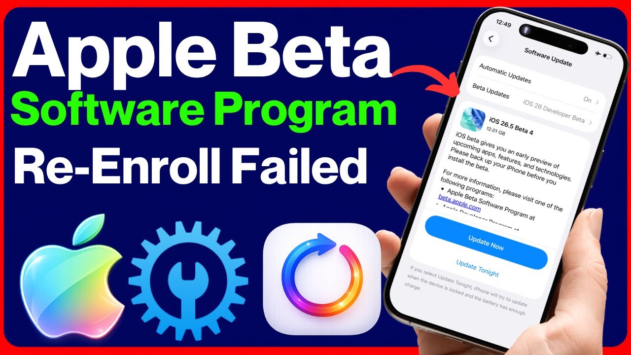 Apple Beta Software Program Re-Enroll Failed