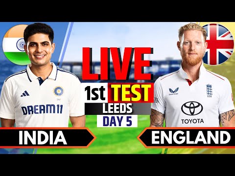 India vs England, 1st Test, Day 5 | Live Cricket Match Today | IND vs ENG Live Match Today