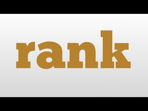 rank meaning and pronunciation