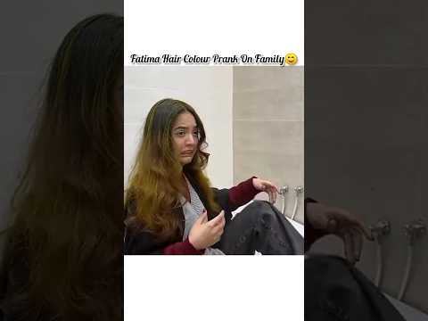 Fatima Hair Colour Prank On Family😍🎀| #sistrology #fatimafaisal #trending #shorts #viral