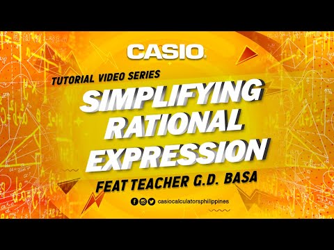 Simplifying rational expression.
