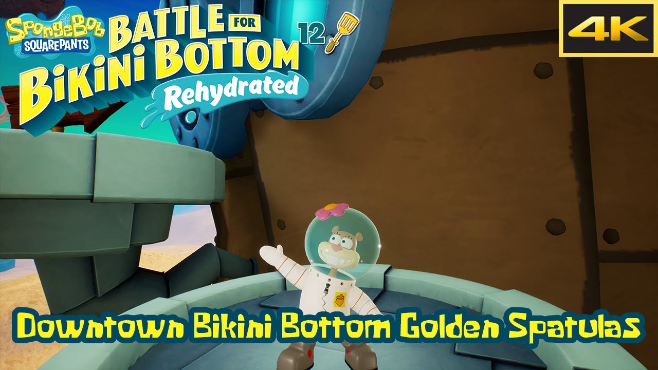 SpongeBob SquarePants Downtown Bikini Bottomで金のヘラを見つける場所