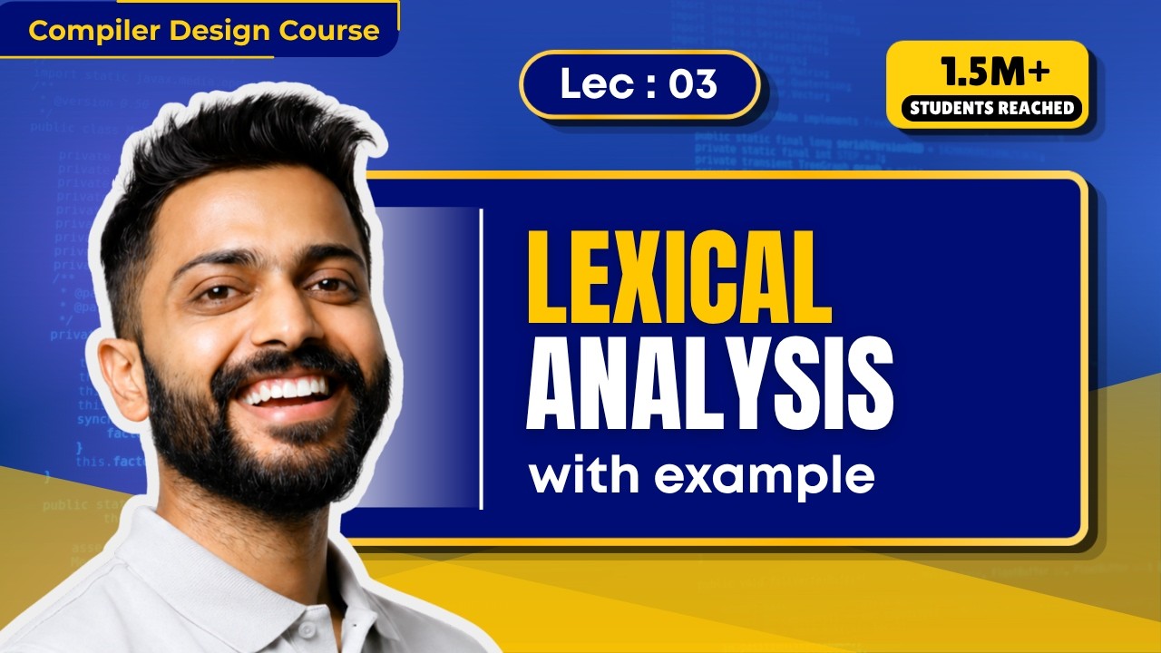 Lec-3: Lexical Analysis in Compiler Design with Examples