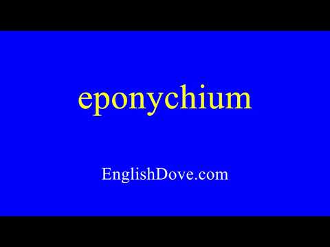 How to pronounce eponychium in American English