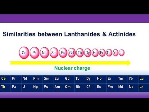 Similarities between Lanthanides & Actinides