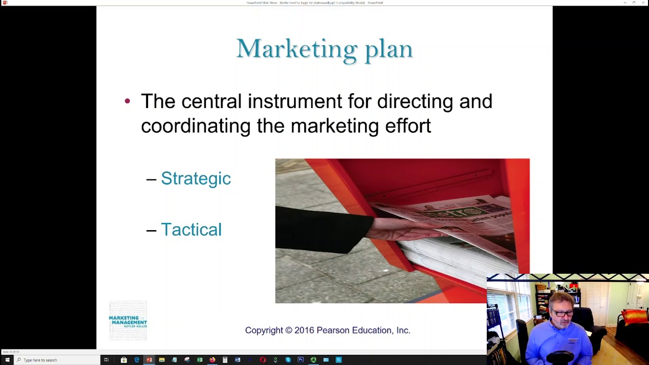 MBA 5420:  Kotler and Keller, Chapter 2 - Developing Marketing Strategies and Plans - Part 1 (32:07)
