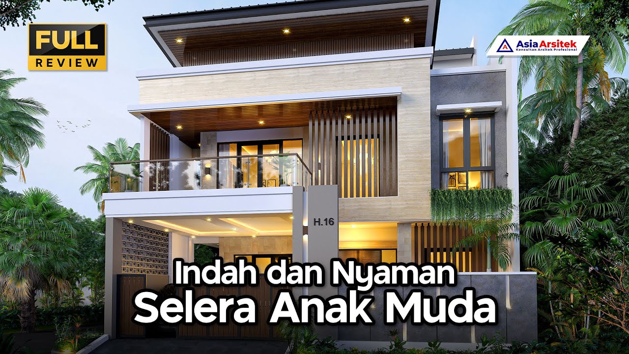 JASA DESAIN RUMAH BEKASI | Desain Rumah Mewah 2 Lantai 4 Kamar di Lahan 12x15 m