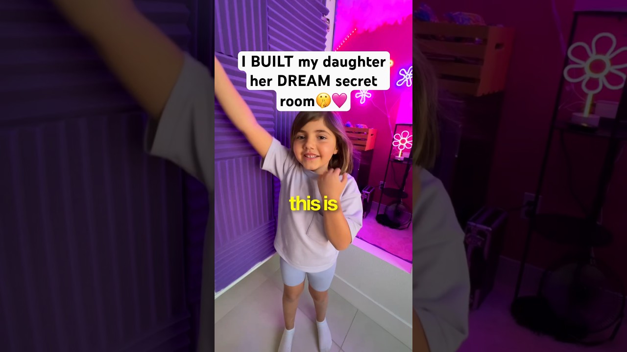 I Built a Secret Room for my Daughter!🤫 #shorts
