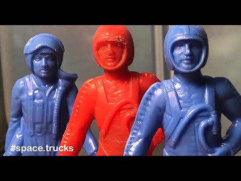 "Processed Plastics" U.S. Air Force Playset Figures 1962-1964, 70mm Soft Plastic High Altitude Suits