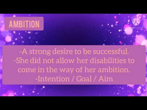 AMBITION || RADICAL | Meaning | Usage | Synonyms