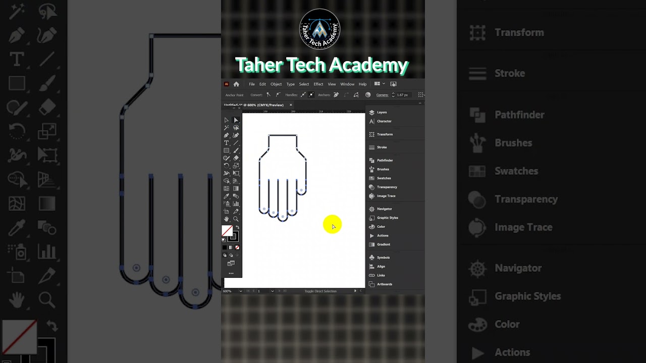 Handshake icon design with illustrator | SICIP | ASSET | NSDA | GD & UI | GDF | Level 3 | 2025