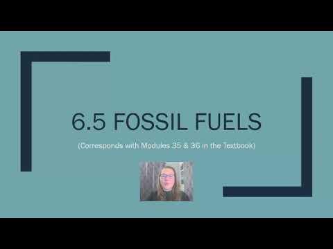 AP Env Sci Topic 6.5 Fossil Fuel Resources