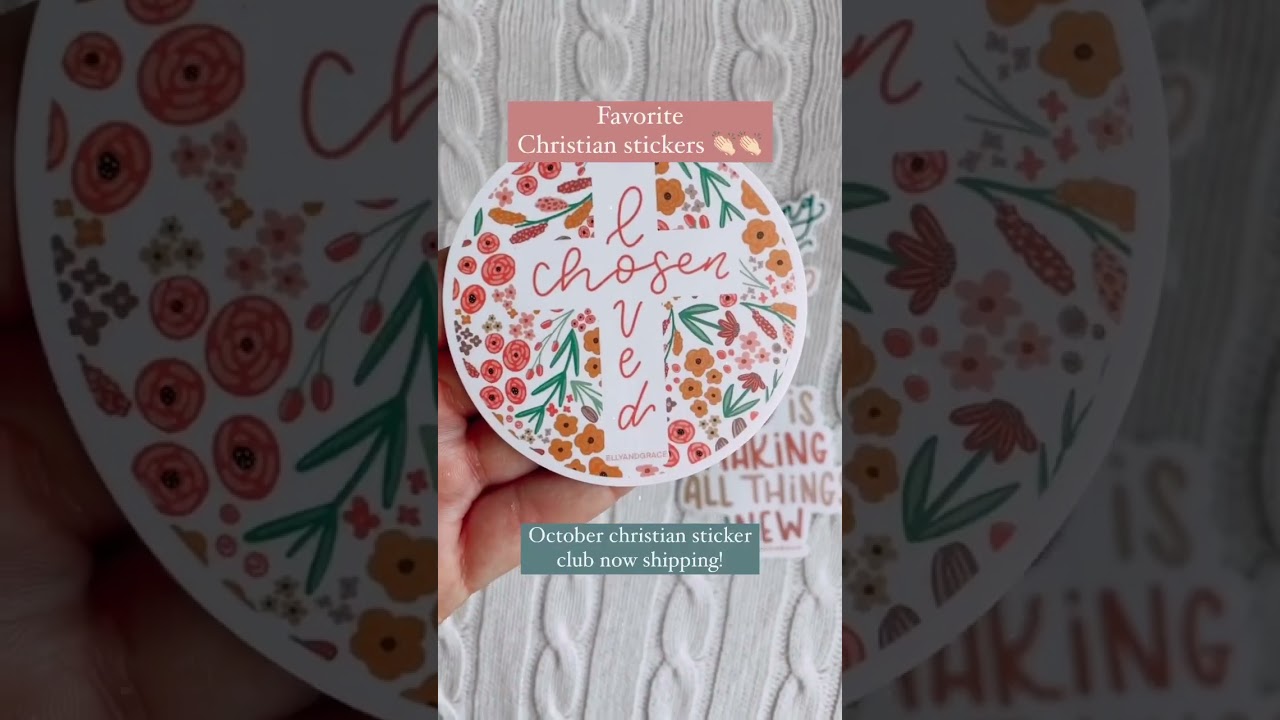 The best Christian sticker subscription 🫶🏼 #christianshorts #christianstickers #ellyandgrace