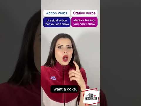 This is how you tell a Stative from an action verb ! #englishlearning #ingles #english