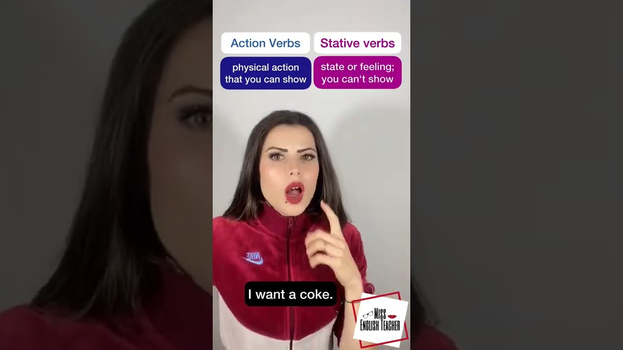 This is how you tell a Stative from an action verb ! #englishlearning #ingles #english