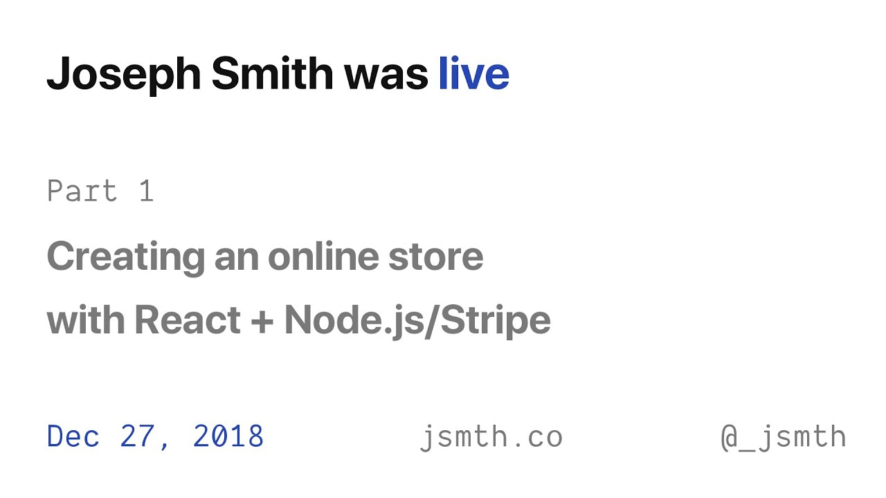 Creating an online store with React + Node.js – Part 1