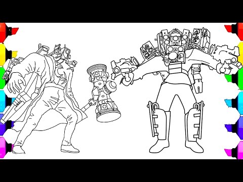Skibidi Toilet - UPGRADED TITAN SPEAKERMAN VS TITAN CAMERAMAN - Coloring Pages / How to color /NCS