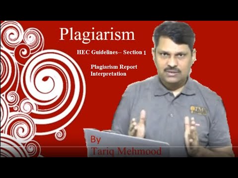 Plagiarism Tutorial in Urdu/ Hindi | HEC Guidelines Section 1 | Plagiarism Report Interpretation