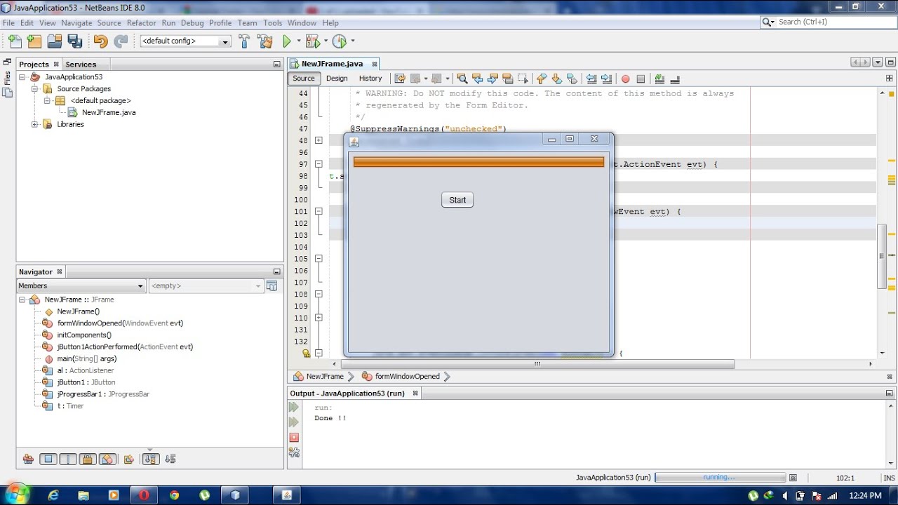 How To Time jProgressBar in Java