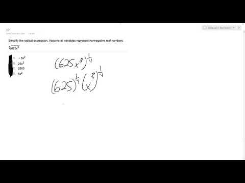 (625x^8)^(1/4) Simplify the radical expression.