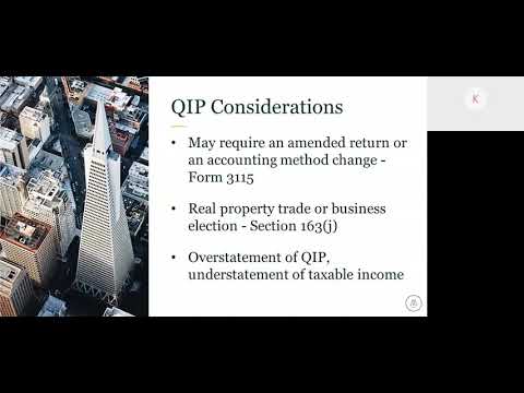 Qualified Improvement Property Correction