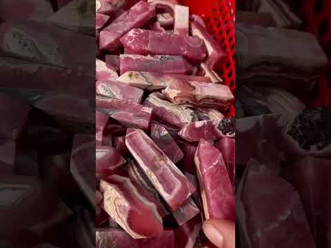 deep pink rhodochrosite tower points