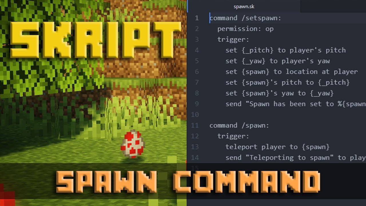 How to make Spawn Command - Minecraft Skript Tutorial