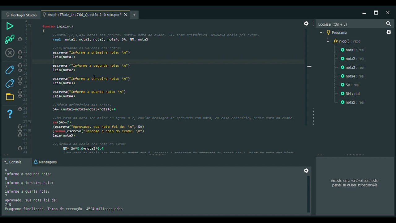 Algoritmos Computacionais - Exercicio Resolvido