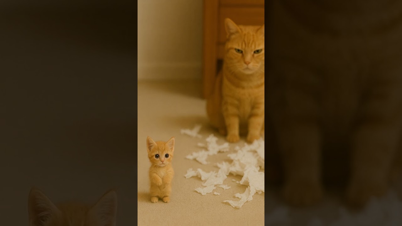 Mom, I’ll Never Do It Again…😭🐱💛 #Cat #Kitten #FunnyPets #CuteCats #Cat   #PetShorts #Cute #adoreble
