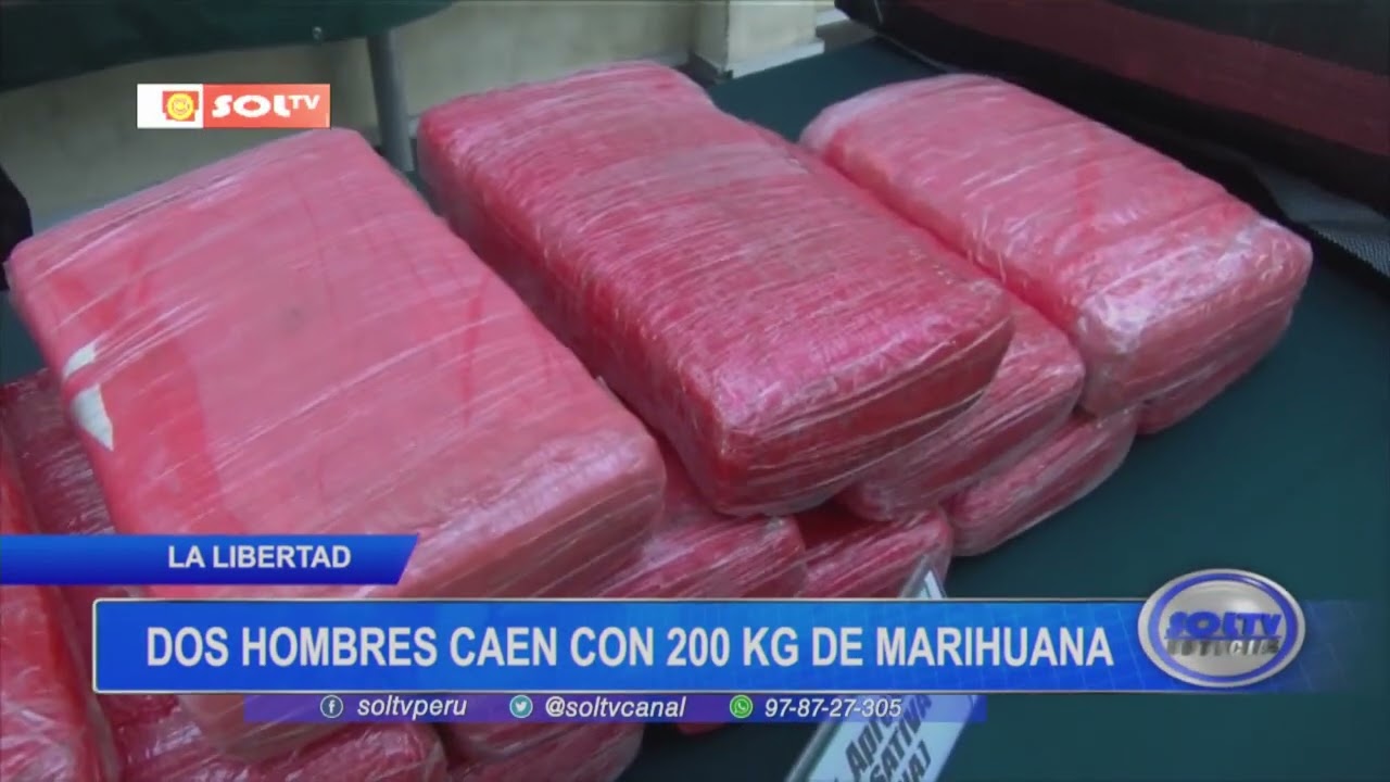 La Libertad: dos hombres caen con 200 kg de marihuana