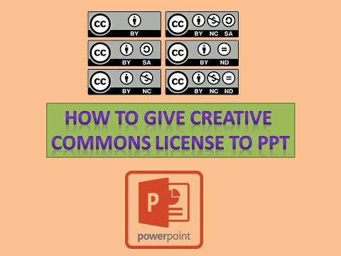 Add/Insert Creative Commons (CC) License to Power Point Presentation