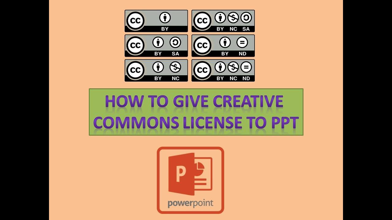 Add/Insert Creative Commons (CC) License to Power Point Presentation