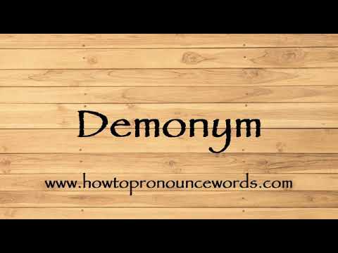 How To Pronounce Demonym ? How To say Demonym New Video