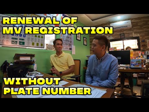 Renewal of MV Registration without Plate Number