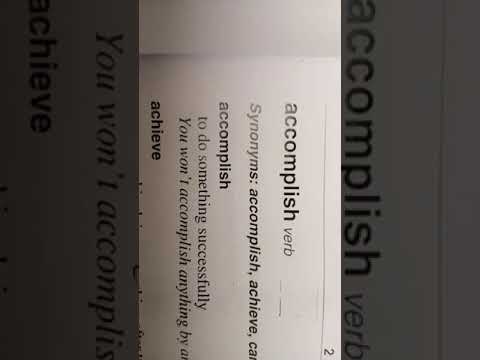 Accomplish ( Synonyms)
