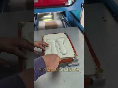 PU leather sponge shoe insole pad high frequency embossing and cutting machine #shoesmachine