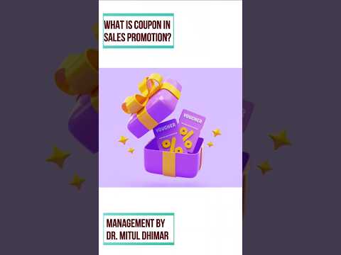 What is coupon in sales promotion?