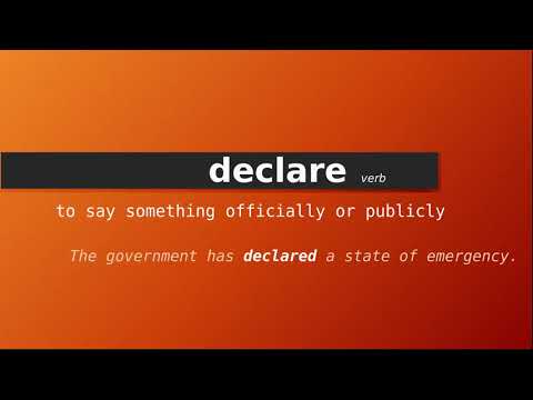 declare , Meaning of declare , Definition of declare , Pronunciation of declare