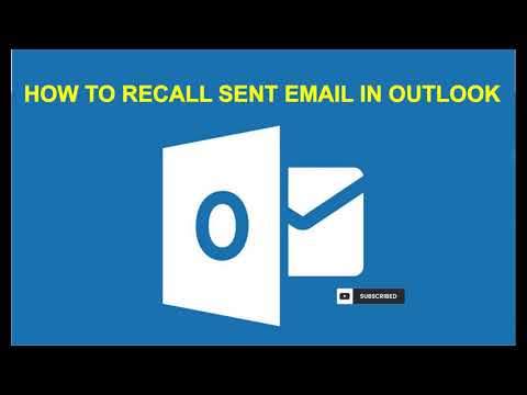 How to recall a sent Email with Microsoft Outlook