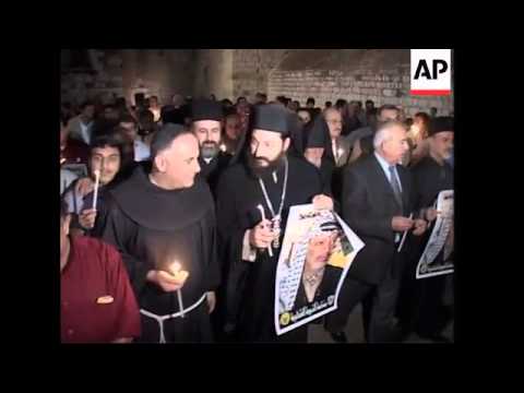 Vigil and prayers for Yasser Arafat