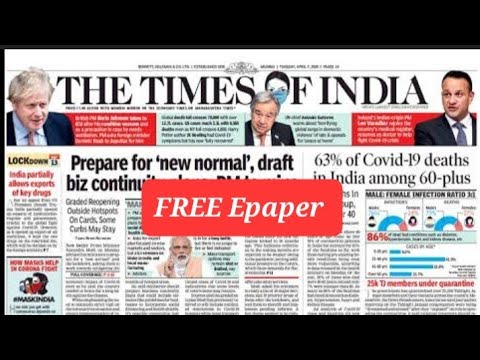 How to read Times of India Free epaper of any city on official website of Times of India news paper