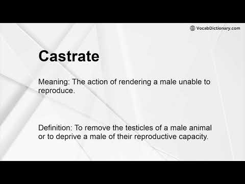 Castrate Meaning