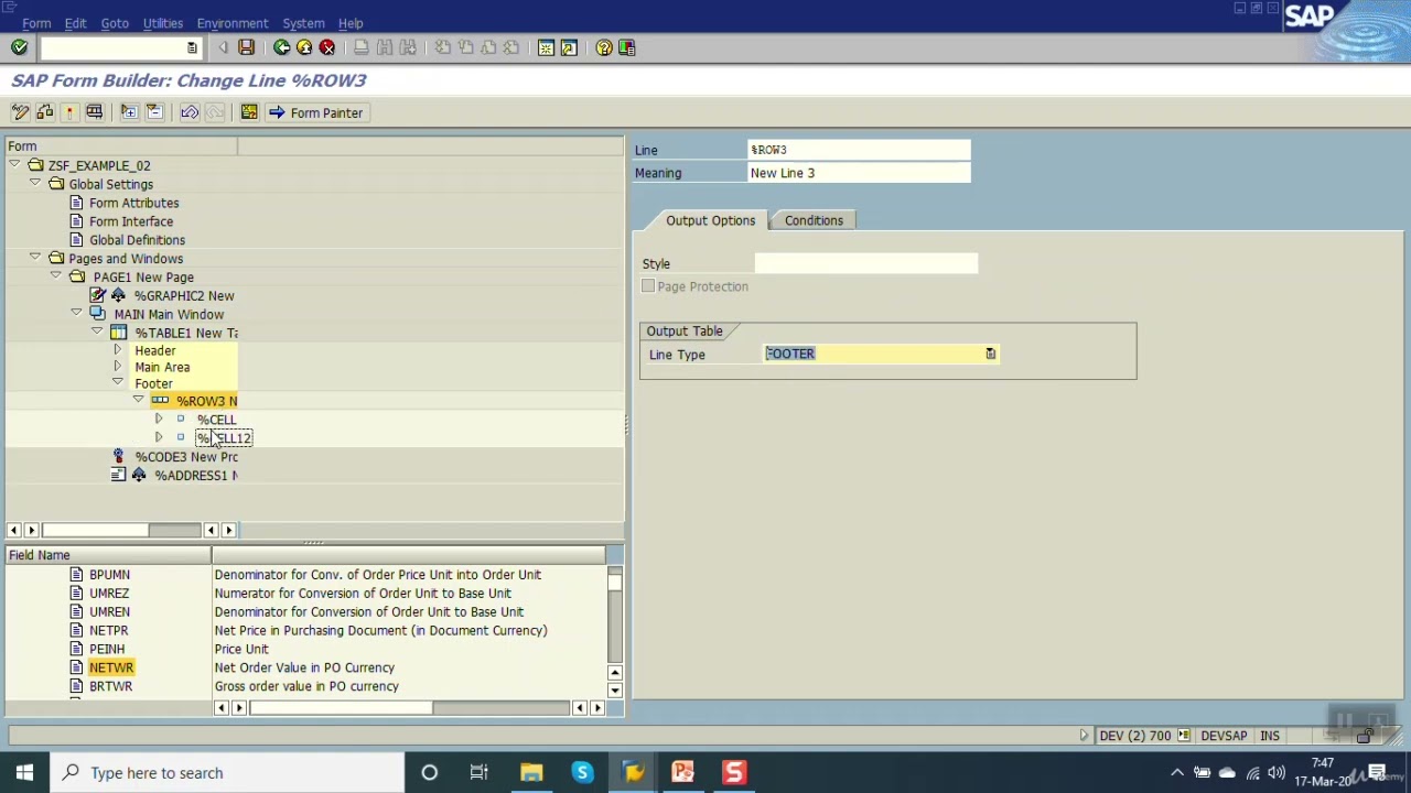 9.  Tables in smartforms